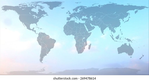 World Map Divided By Countries Stock Vector (Royalty Free) 1495593860 ...