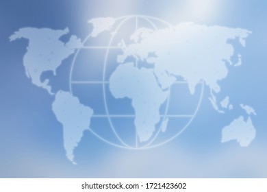 World Map Blurred Sky Background Stock Illustration 1721423602 ...