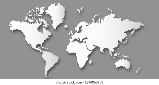 World Map Continental Background Stock Illustration 1298068951