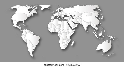 World Map Continental Background Stock Illustration 1298068957 ...