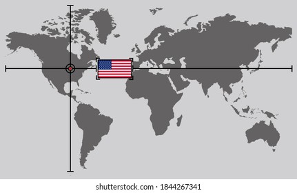 World Map with coordinate point 스톡 일러스트 1844267341 | Shutterstock