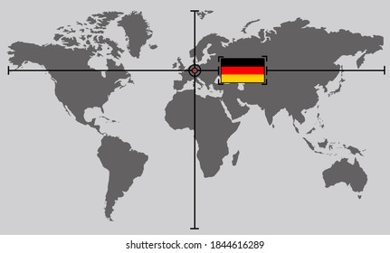 World Map Coordinate Point Positioned By Stock Illustration 1844616289 ...