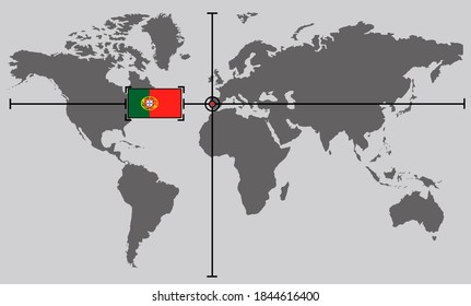 World Map Coordinate Point Positioned By Stock Illustration 1844616400 ...