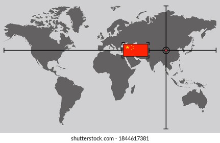 World Map Coordinate Point Positioned By Stock Illustration 1844267332 ...