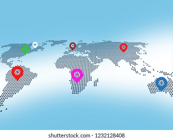 World Map Design Stock Illustration 1232128408 | Shutterstock