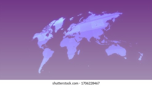 World Map Digital Glitch Effect Overlayed Stock Illustration 1706228467 ...