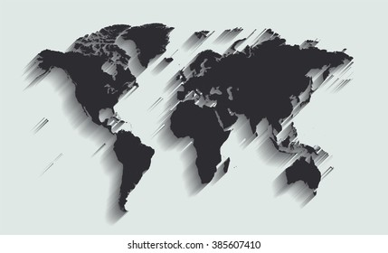 World Map Flat White Stock Illustration 385607410 | Shutterstock