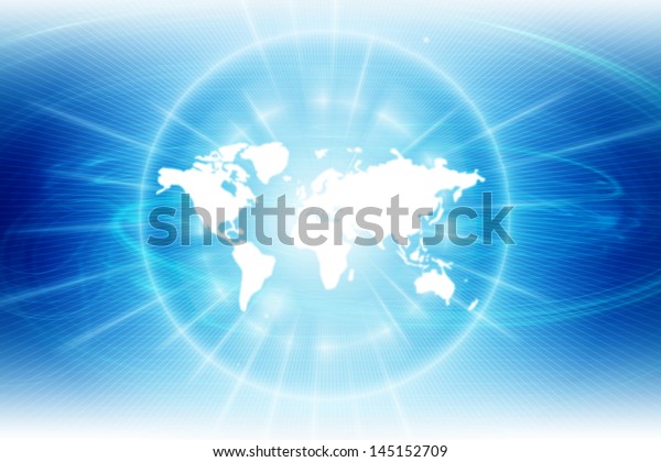 World Map Futuristic Background Part 2 Stock Illustration 145152709 ...