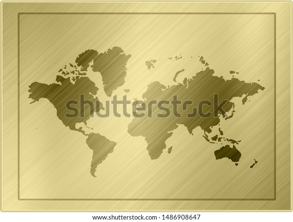 World Map Gold Texture Background Stock Illustration 1486908647 ...