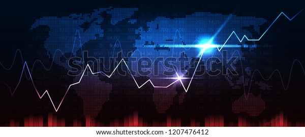 World Map Graph Graphic Concept Suitable Stock Illustration 1207476412 ...