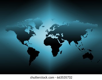 World Map Graph Illustration Stock Illustration 663535732