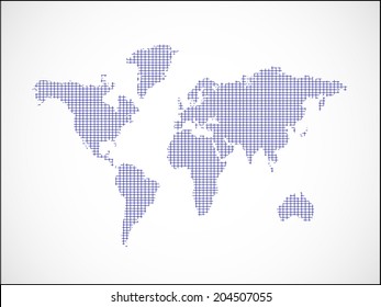 Whiteboard World Map Illustration See Vector 스톡 일러스트 130833995 ...