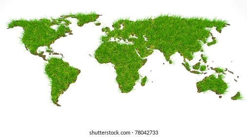 Environmental Grass World Map Stock Illustration 45285496 | Shutterstock