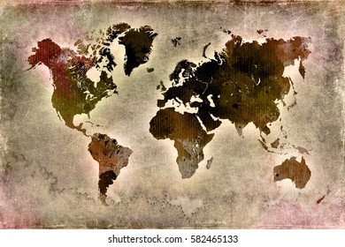 World Map Grunge Background Stock Illustration 582465133 | Shutterstock