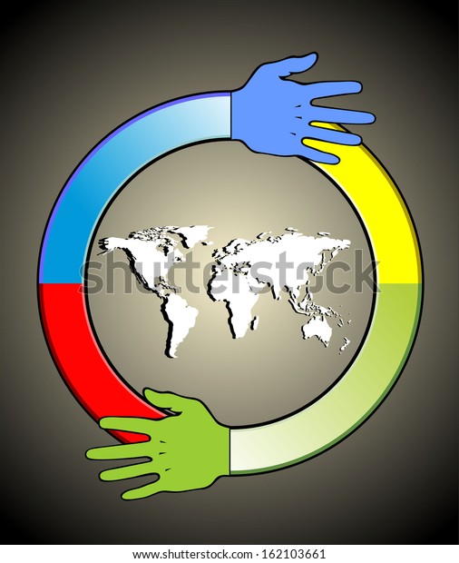 World Map Handshake Stock Illustration 162103661 | Shutterstock