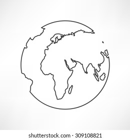 Earth Day Concept World Map Outline Stock Vector (Royalty Free ...