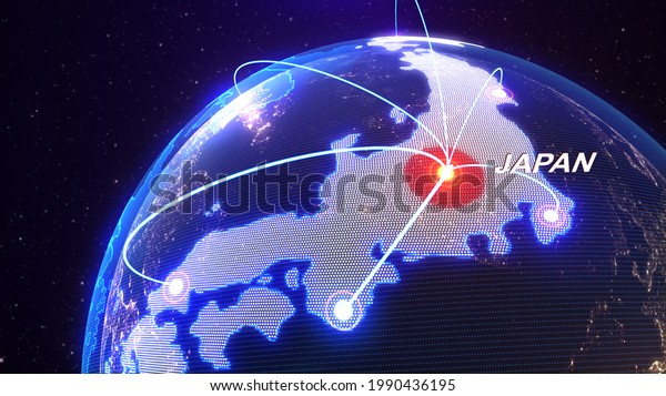 World Map Japan 3d Rendering Stock Illustration 1990436195 | Shutterstock