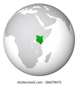 World Map Kenya Stock Illustration 186078473 | Shutterstock