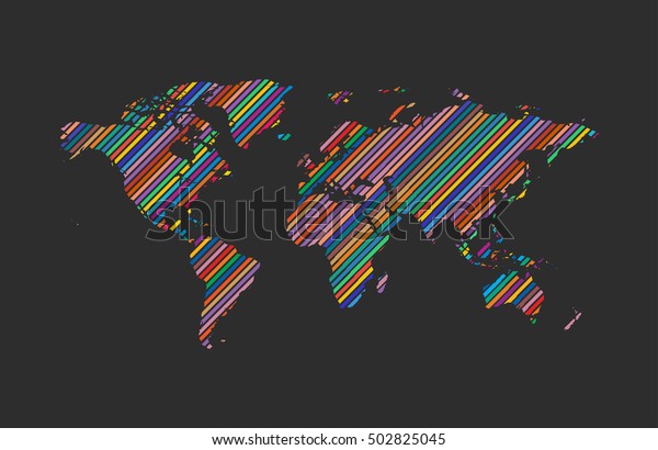 World Map Logo World Logo Color 스톡 일러스트 502825045 | Shutterstock