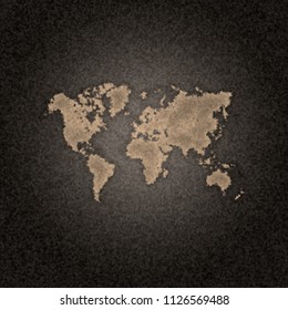 World Map Made Beige Gray Translucent Stock Illustration 1126569488 ...