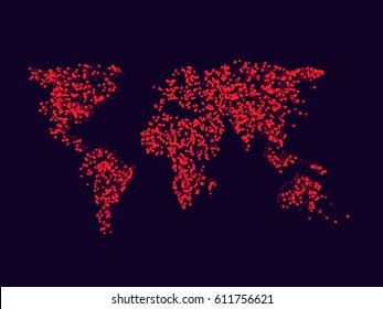 3d World Map 스톡 일러스트 506143372 | Shutterstock