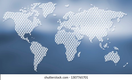 World Map Migration Flows Concept Population Stock Illustration ...