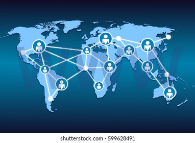 World Map Network Connection Stock Illustration 599628491 | Shutterstock