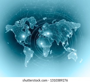 Planet Earth Seen Outer Space Network Stock Photo (Edit Now) 631285736