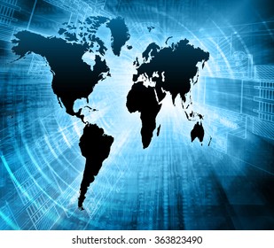 Abstract Techno Backgrounds Earth Map Your Stock Photo (Edit Now) 233373148