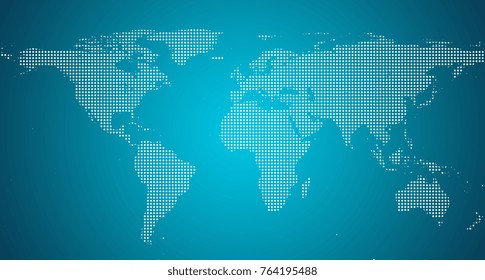 World Map Pixels Dotted Blank Black Stock Illustration 764195488 ...