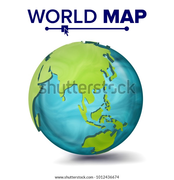 World Map Planet Sphere Earth Continents Stock Illustration 1012436674 ...