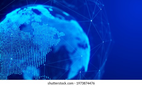 World Map Point Internet Connection Abstract Stock Illustration ...