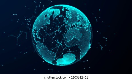 World Map Points Composition Global Network Stock Illustration ...