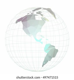World Map Polygons Globe Stock Illustration 497471512