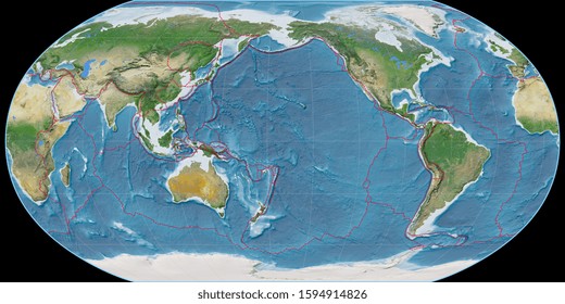 Ilustrasi Stok Physical Map World High Resolution Details 1936530394 ...