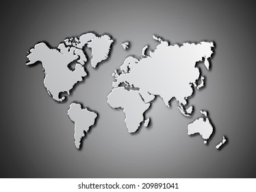 World Map Shadow Stock Illustration 209891041 | Shutterstock