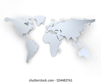 World Map Silver Texture Shadow Stock Illustration 324483761 | Shutterstock