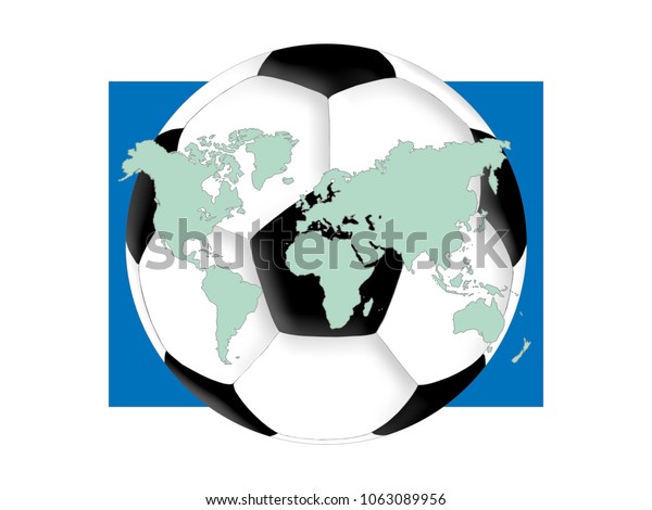 World Map Soccer Ball Stock Illustration 1063089956 | Shutterstock
