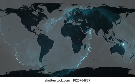 World Map Space Texture World Map Stock Illustration 1825964927
