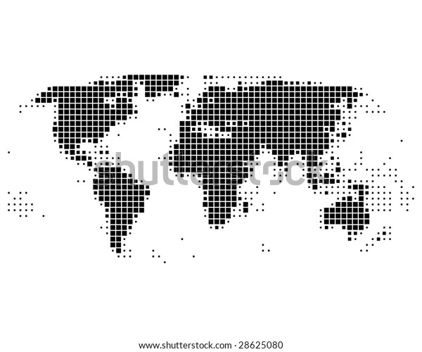 World Map Squares Stock Illustration 28625080
