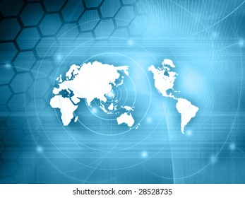 World Map Technology Style Stock Illustration 28528735 | Shutterstock