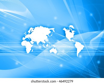 World Map Technology Style Stock Illustration 46492279 | Shutterstock
