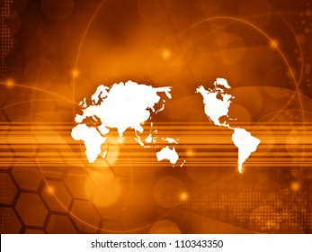 World Map Technology Style Perfect Background Stock Illustration ...