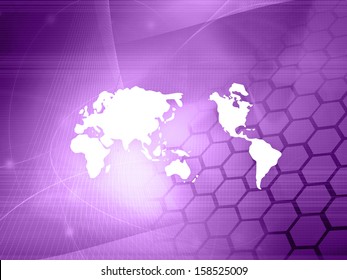World Map Technology Style Your Design Stock Illustration 158525009