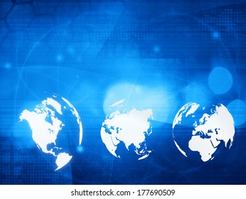 World Map Technology Style Your Design Stock Illustration 177690509 ...