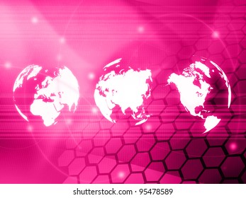 World Map Technology Style Your Design Stock Illustration 95478589 ...