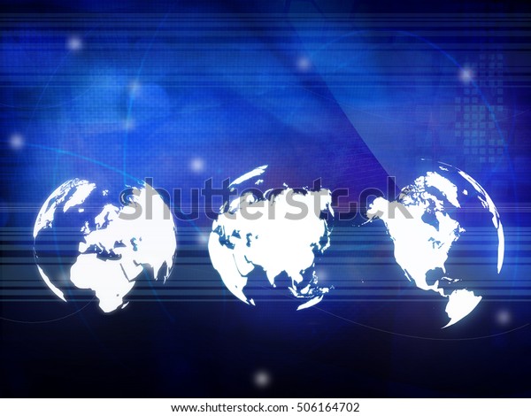 World Map Technology Style Your Design Stock Illustration 506164702 ...