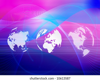 World Map Technology Style Stock Illustration 45545113