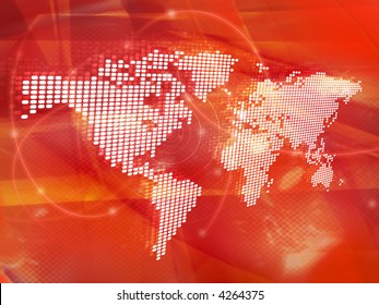 World Map Technology Style Stock Illustration 25854871 | Shutterstock