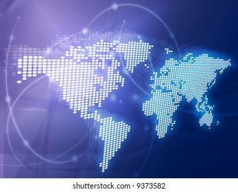 World Map Technologystyle Stock Illustration 9373582 | Shutterstock
